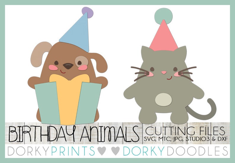 Birthday Cuttable Files Birthday Animals Svg Mtc Jpg - Etsy