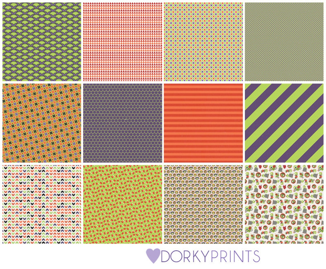 Cute Zombies Paper Pack Cute Halloween Digital Scrapbook | Etsy