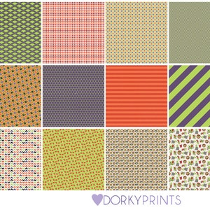 Cute Zombies Paper Pack, Cute Halloween Digital Scrapbook Paper ...