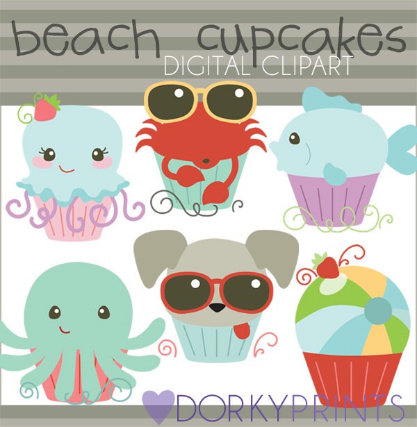 Beach Clipart Set Personal and Limited Commercial Use Beach | Etsy
