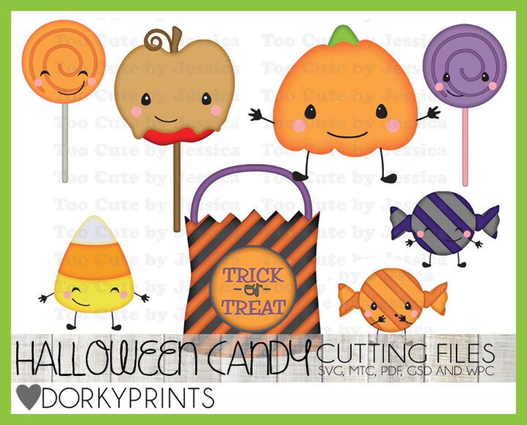 Halloween Candy Cuttable Files -for Use With Cutting Machines - Svg ...
