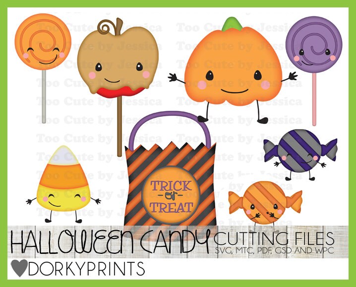 Halloween Candy Cuttable Files for Use With Cutting Machines - Etsy