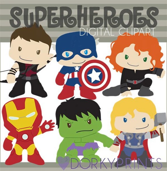 Individual Super Hero Clip Art