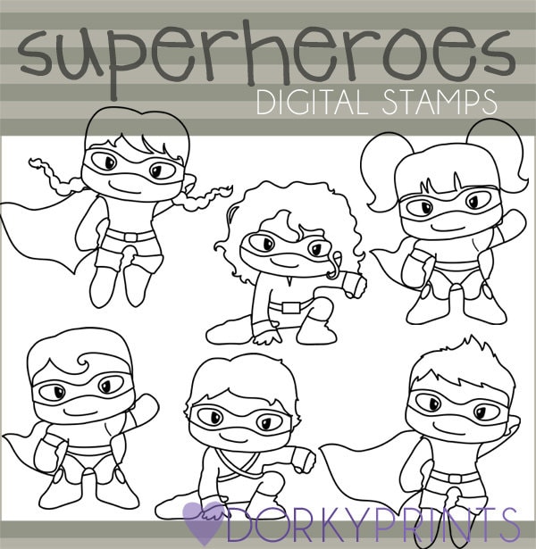Super Hero Clipart Set Personal and Limited Commercial | Etsy