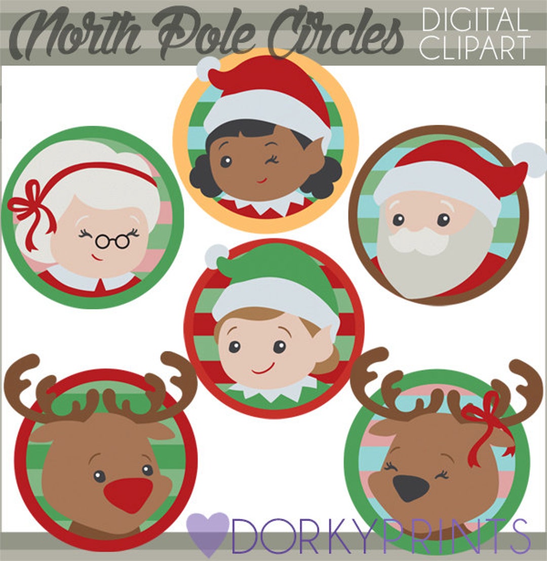 Christmas Clipart Santa and Elves -personal and Limited Commercial Use ...