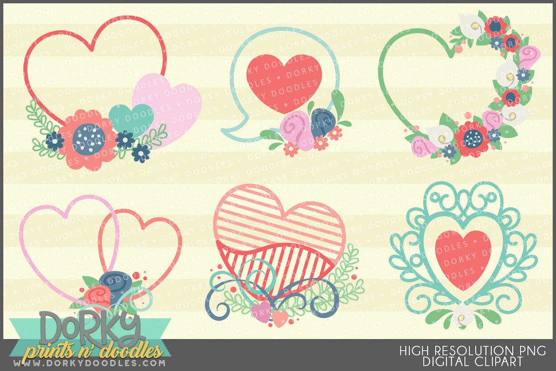 Cute Hearts Clipart personal and Limited Commercial Use - Etsy