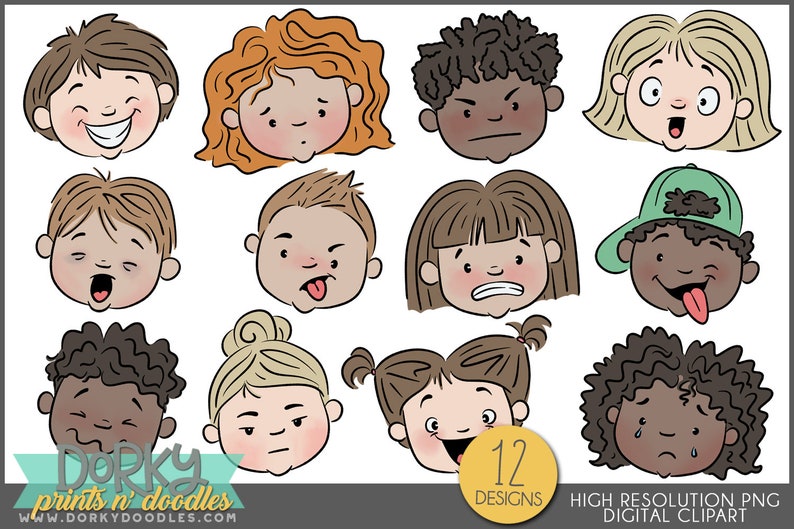 Kids Emotions PNG Clipart - Cute Feelings Art in Bright Colors for ...