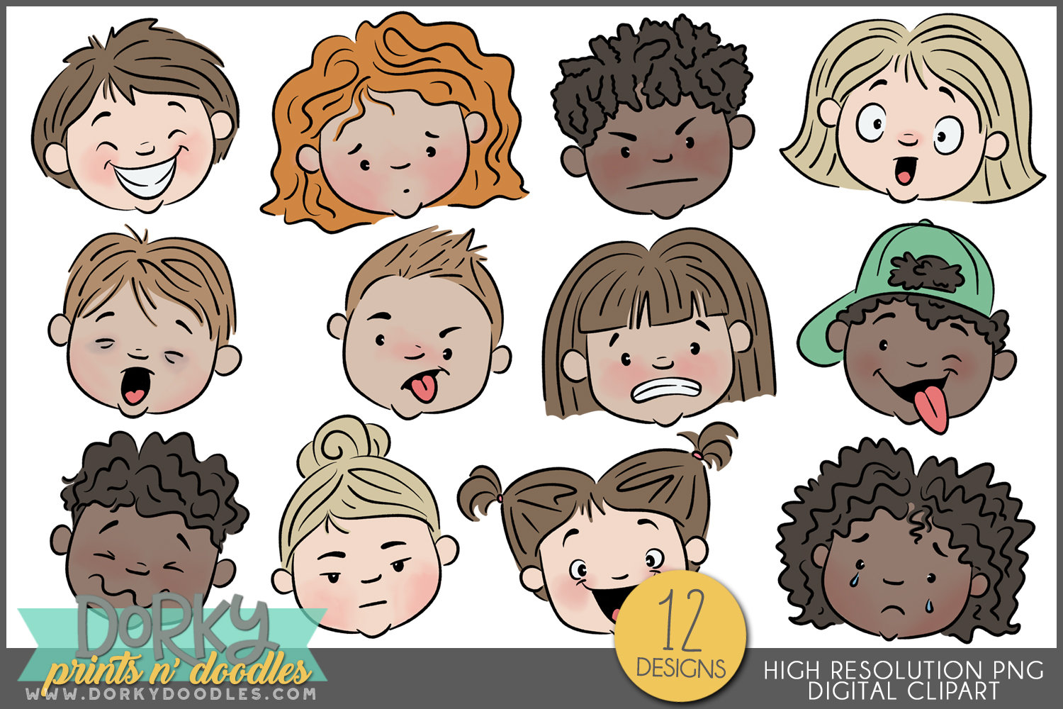 Kids Emotions PNG Clipart - Cute Feelings Art in Bright Colors for ...