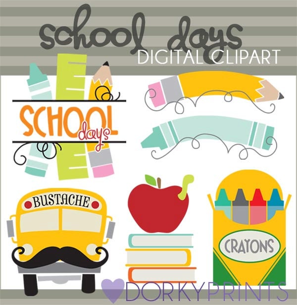 Back to School Clipart -Uso comercial personal y limitado- Días ...