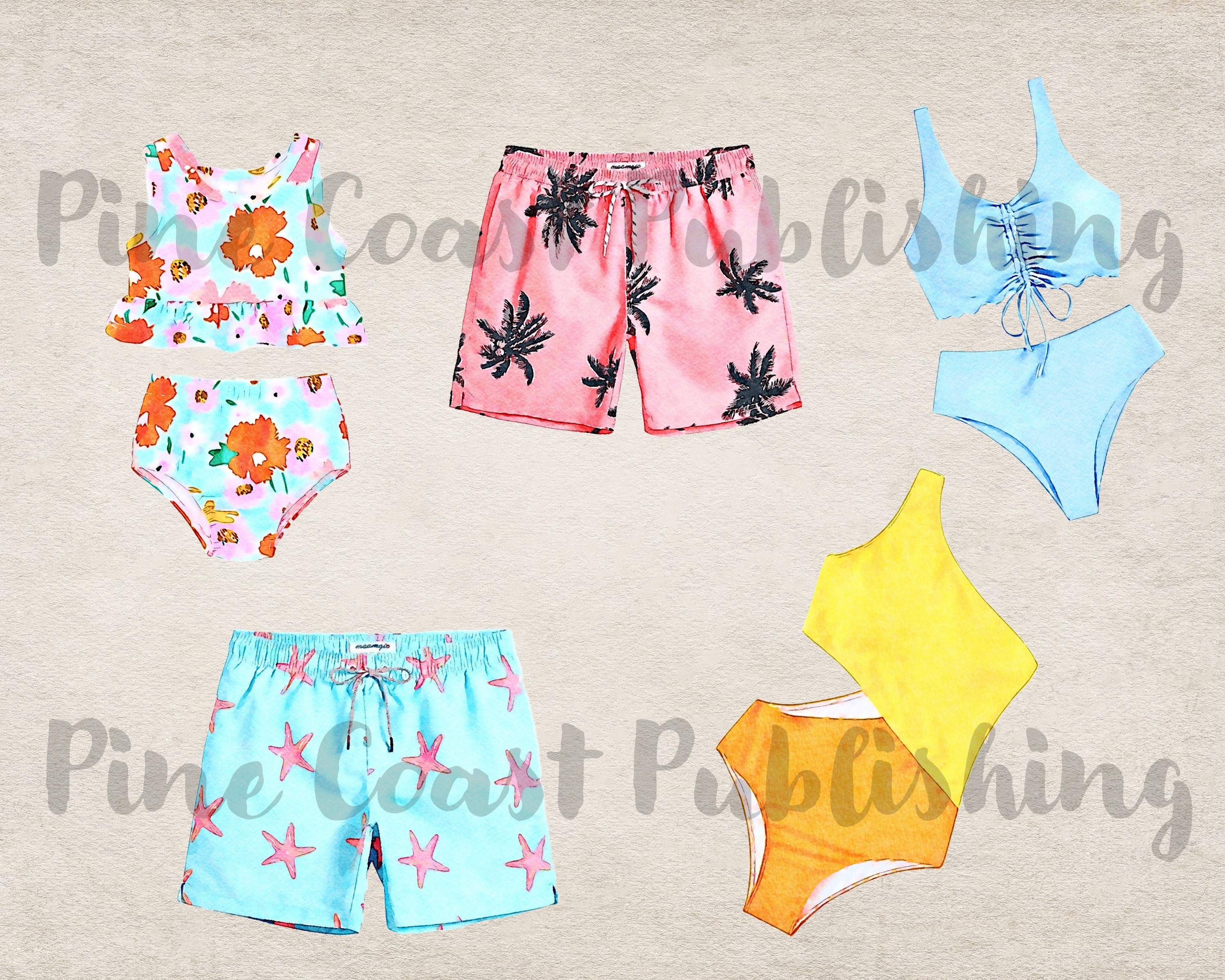 High Quality Watercolor Clipart Swimwear - Etsy