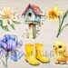 High Quality Watercolor Clipart - Spring - Etsy