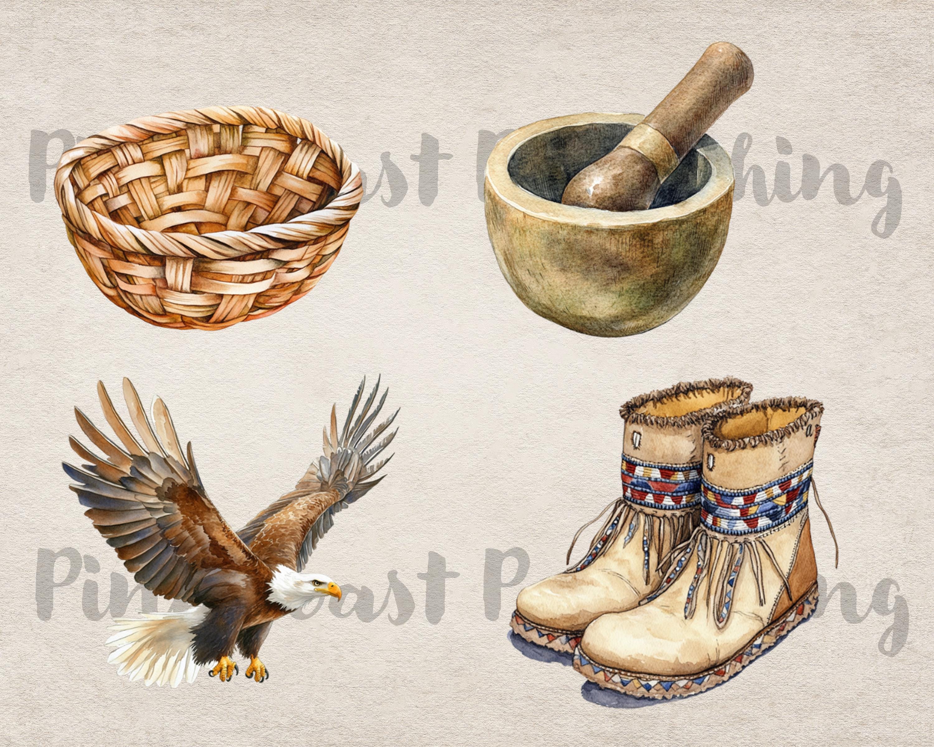 High Quality Watercolor Clipart - Native America - Etsy