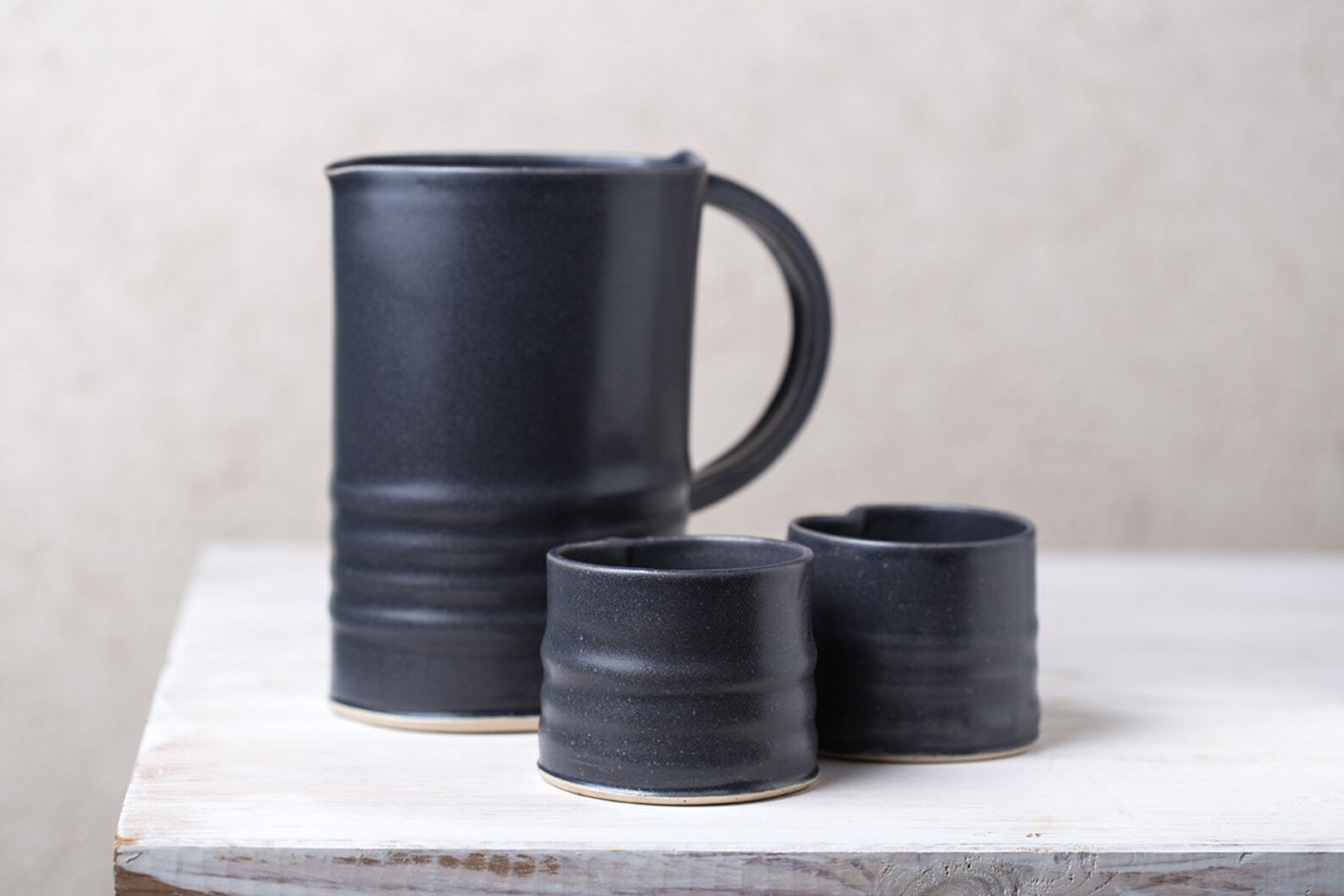 Ceramic Serving Pitcher Pitcher Set Black Ceramic Pitcher | Etsy