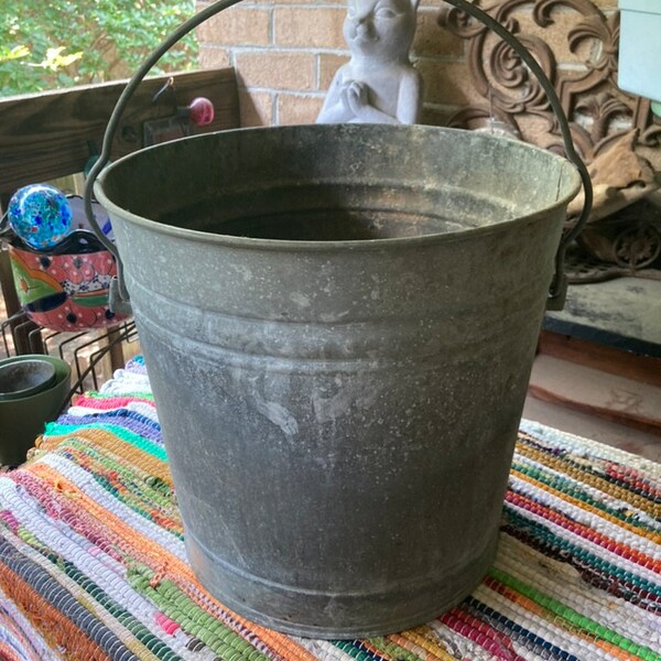 Galvanized Bucket - Etsy