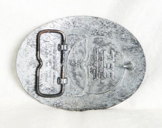 Vintage cattle drive belt buckle…pewter belt buckle..… - Gem