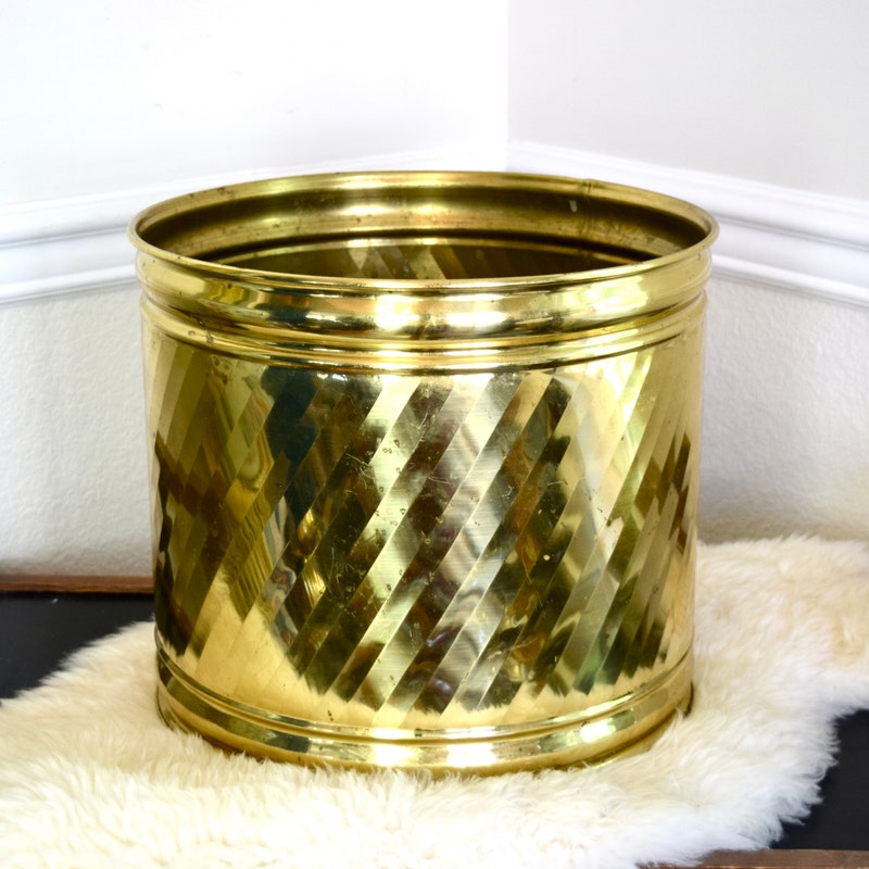 Large Brass Planter - Etsy