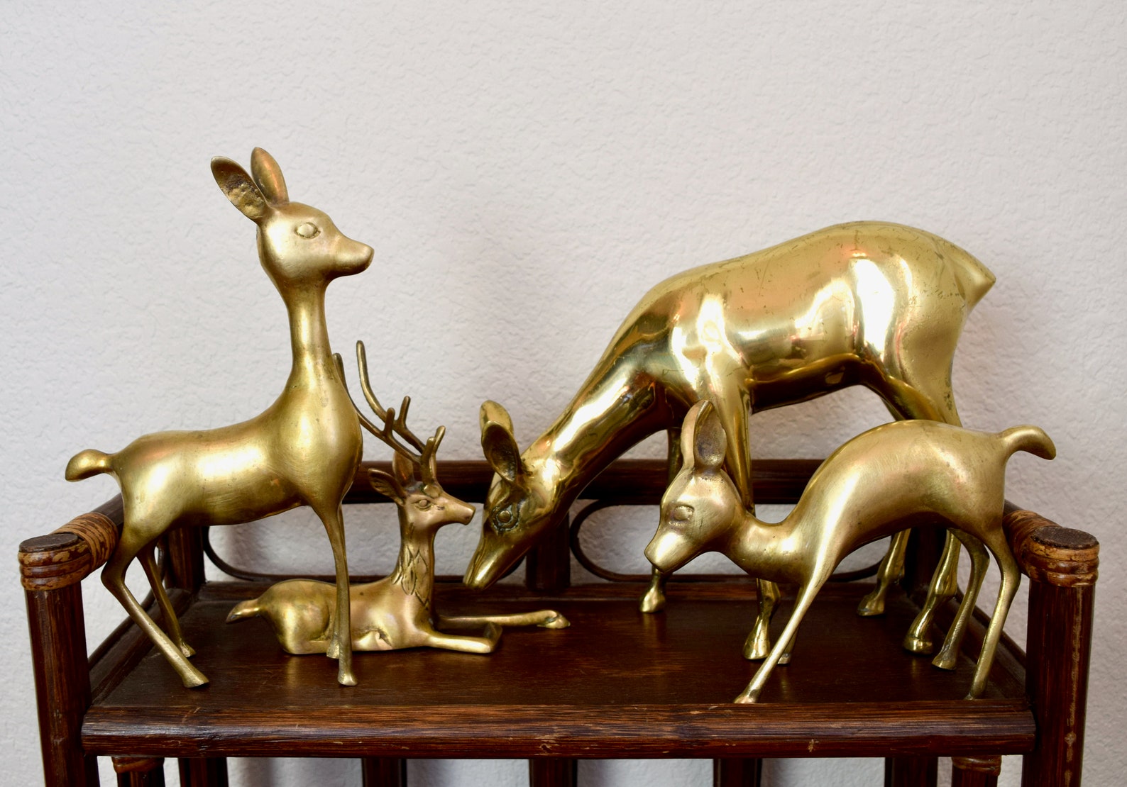 Vintage Brass Deer...pair of Mid Century Modern Brass Deer. - Etsy