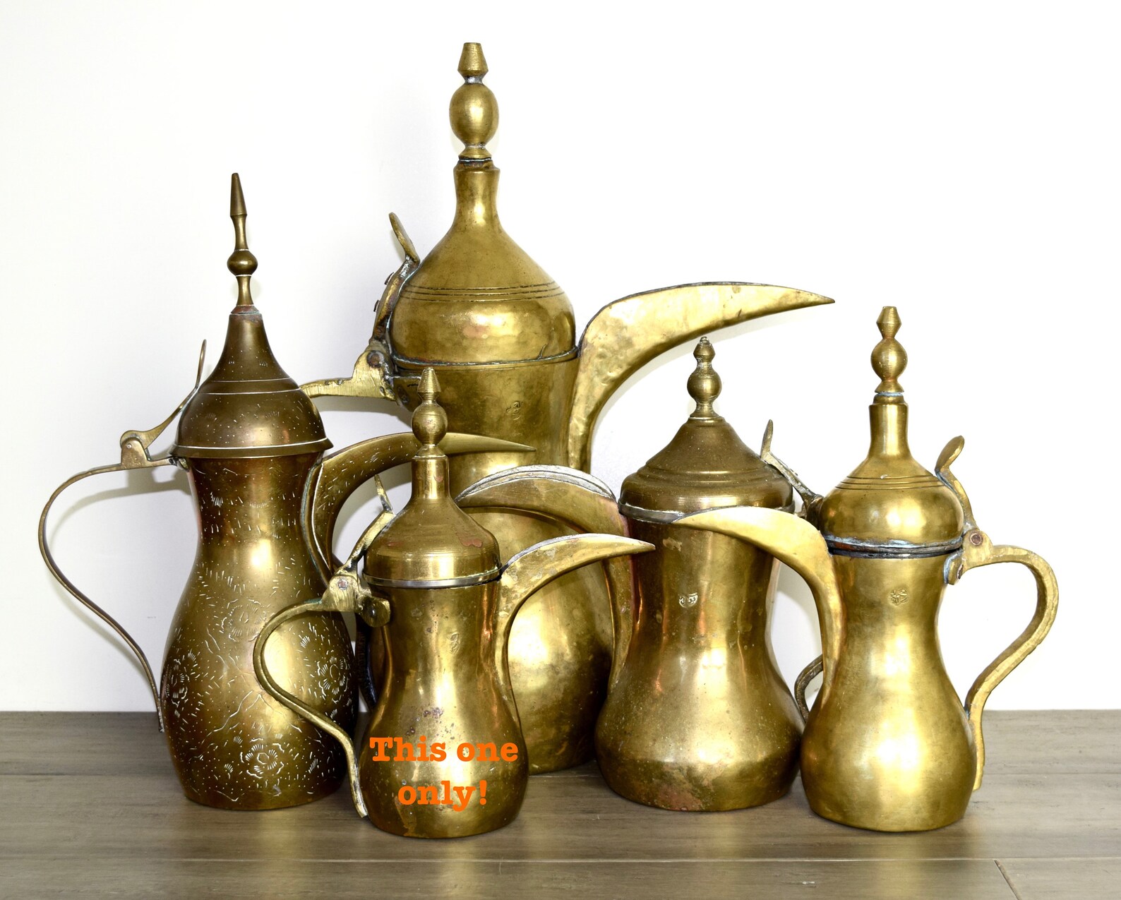 Vintage Brass Dallah...arabic Coffee Pot...signed Brass | Etsy