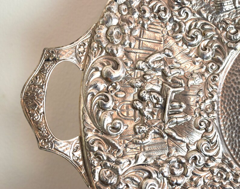 Antique Barbour Silver Plate Tray...repousse Tray...embossed - Etsy