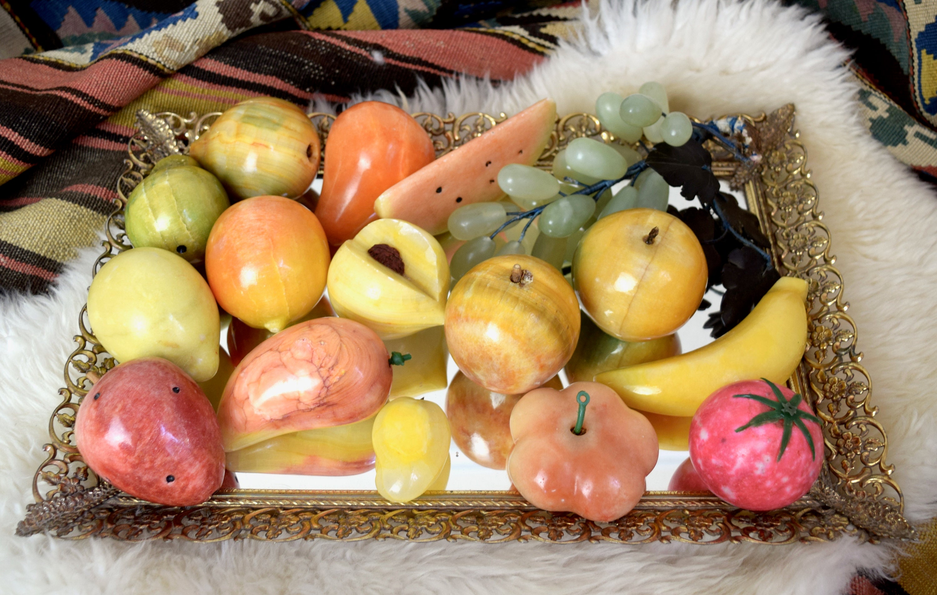 Vintage alabaster fruit...Italian alabaster fruit...pick one. | Etsy