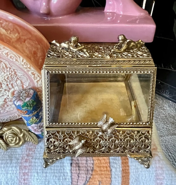 Stunning Vintage Gilt Ormolu Jewelry Box...ormolu Jewelry - Etsy