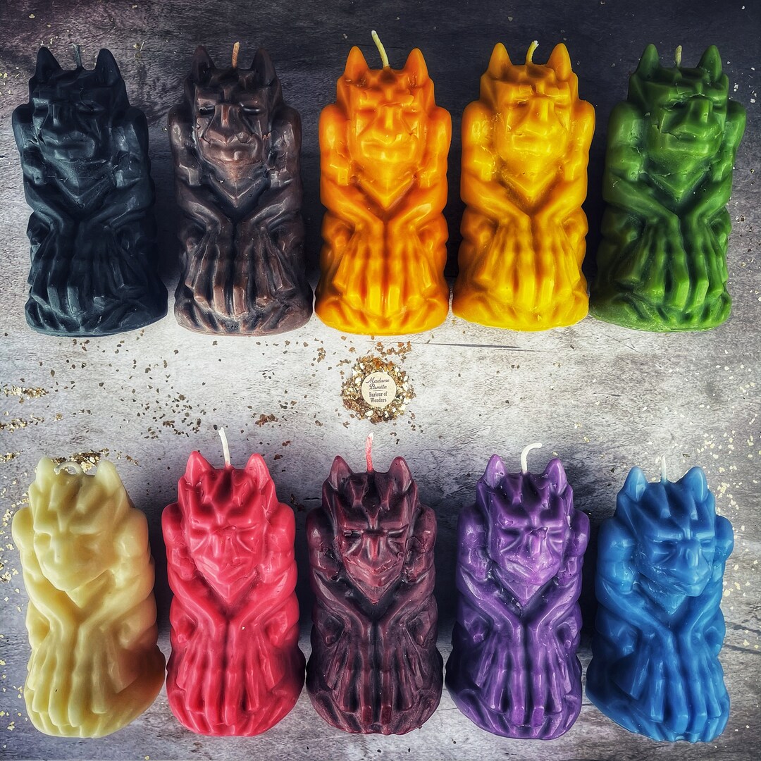 Beeswax Gargoyle Protector Candle 10 Colors Free Shipping - Etsy