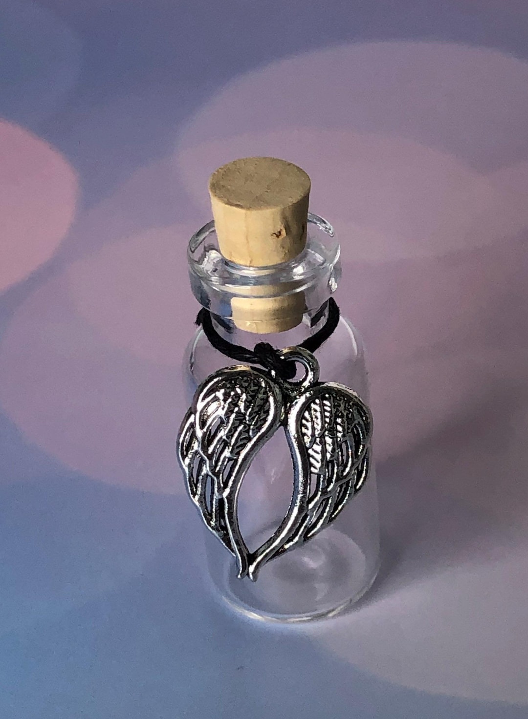 Angel Wing Memorial Vial – Pet or Human Hair Keepsake – Sympathy Gift ...
