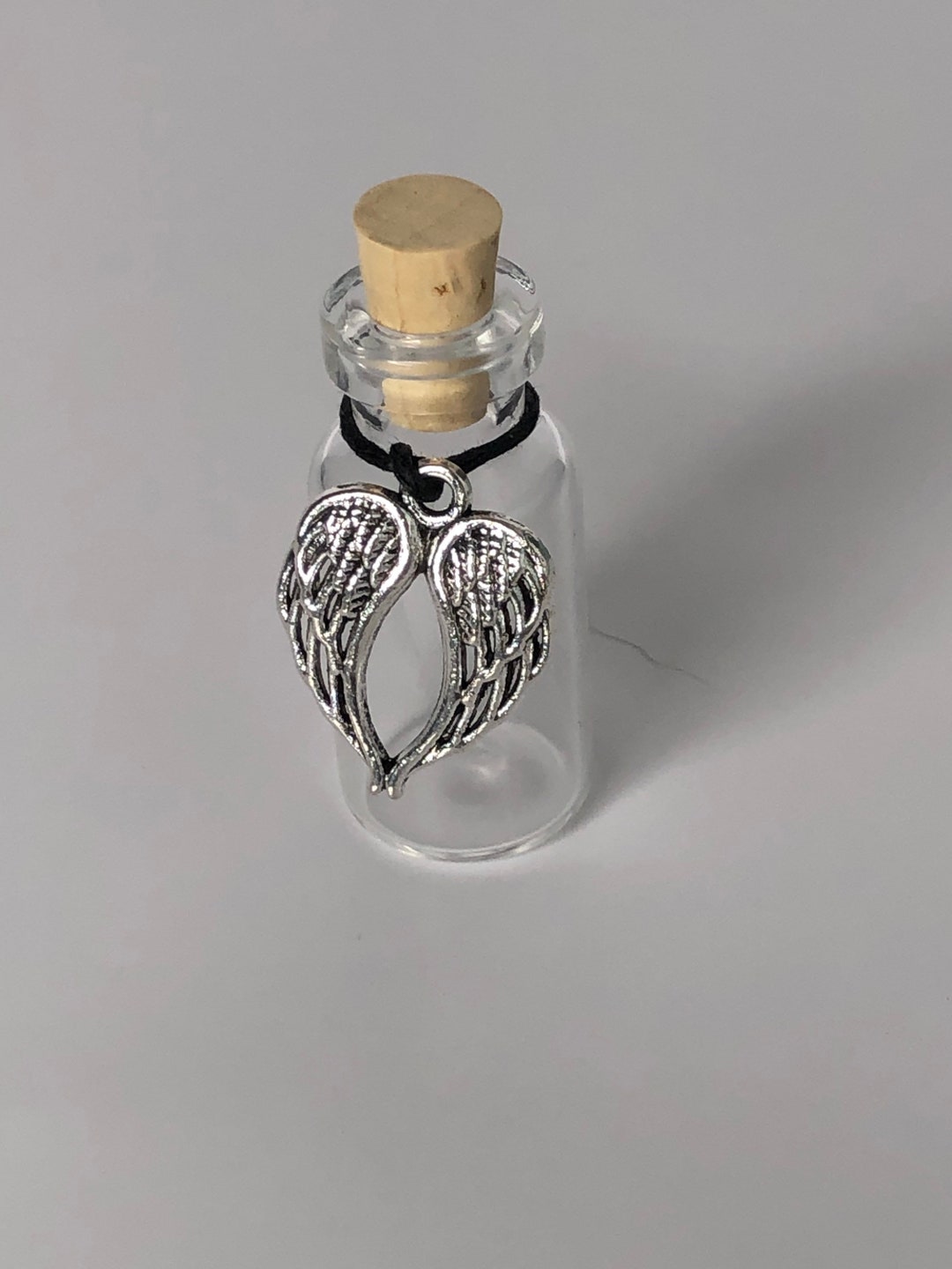 Angel Wing Glass Vial Keepsake for Lock of Hair, Pet Fur - Etsy