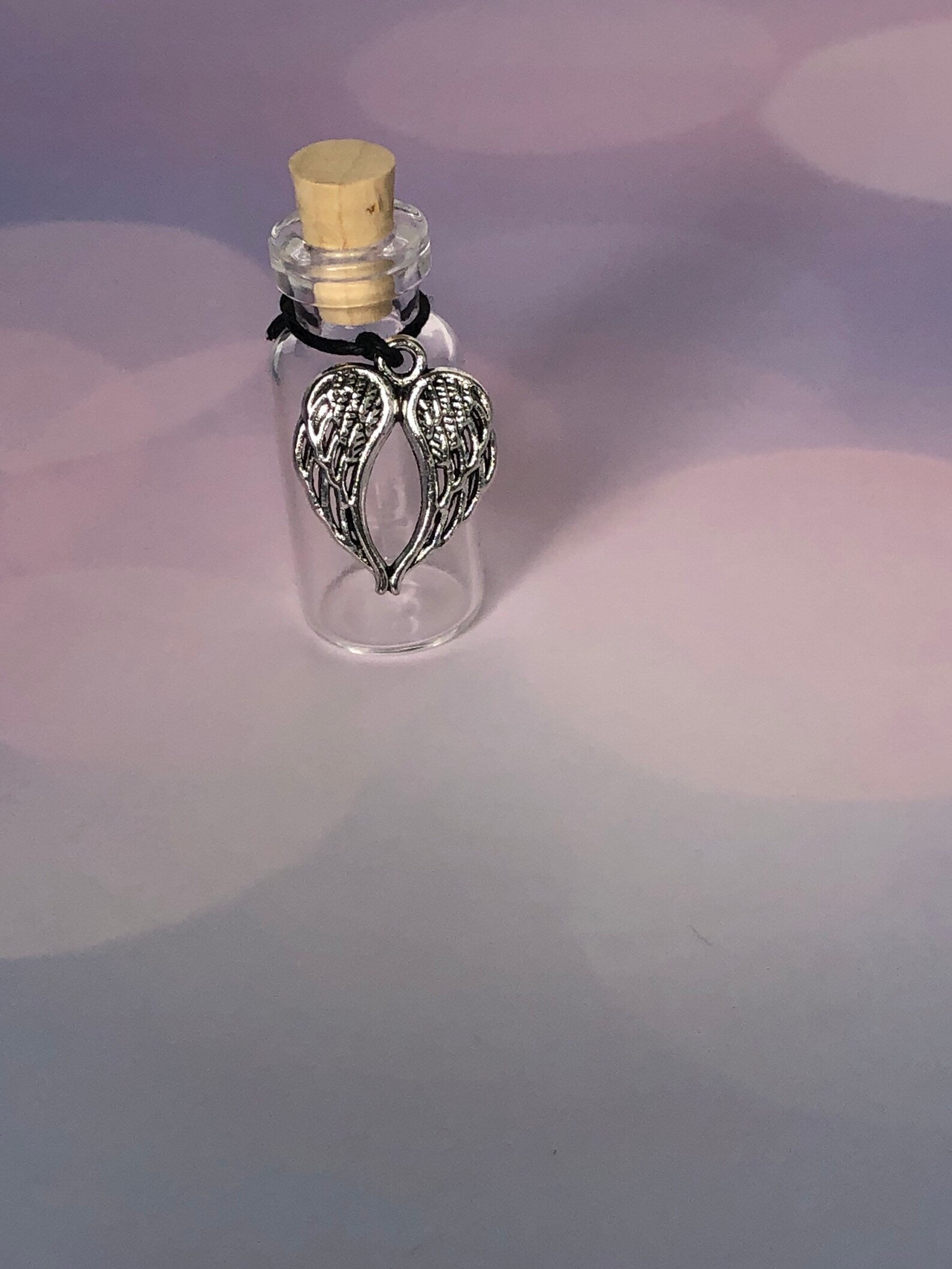 Angel Wing Glass Vial Keepsake for Lock of Hair Pet Fur - Etsy