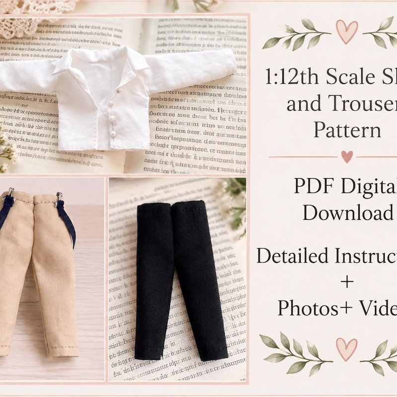1/12 Scale Doll Pattern - Etsy UK