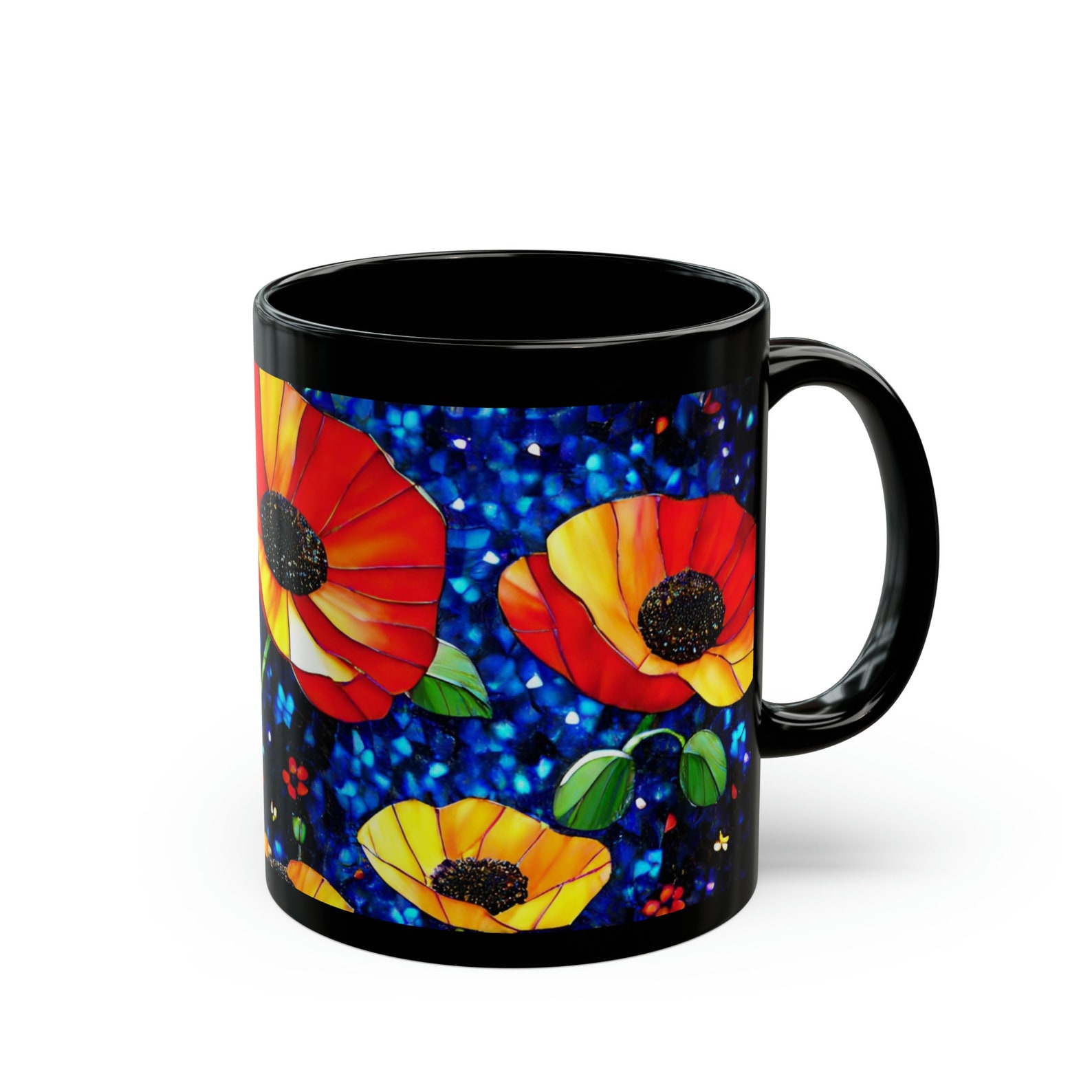 Poppy Flower Mug Floral Mug Poppy Coffee Cup Gift for Her Flower Mug ...