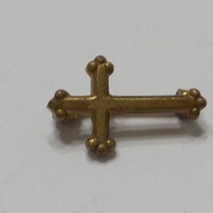 Vintage Very Tiny Gold Tone Cross Pin (8502) - Etsy