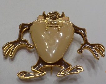 Tasmanian Devil Brooch Pin Cloisonne TAZ Ice Hockey WB Warner Bros. Looney Tunes 80's Vintage - Etsy