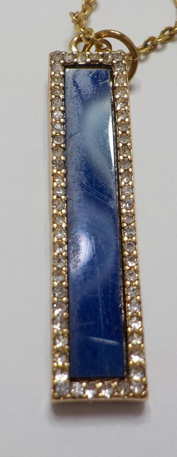 Vintage Avon Cobalt Blue Pendant Necklace (2840) Load… - Gem