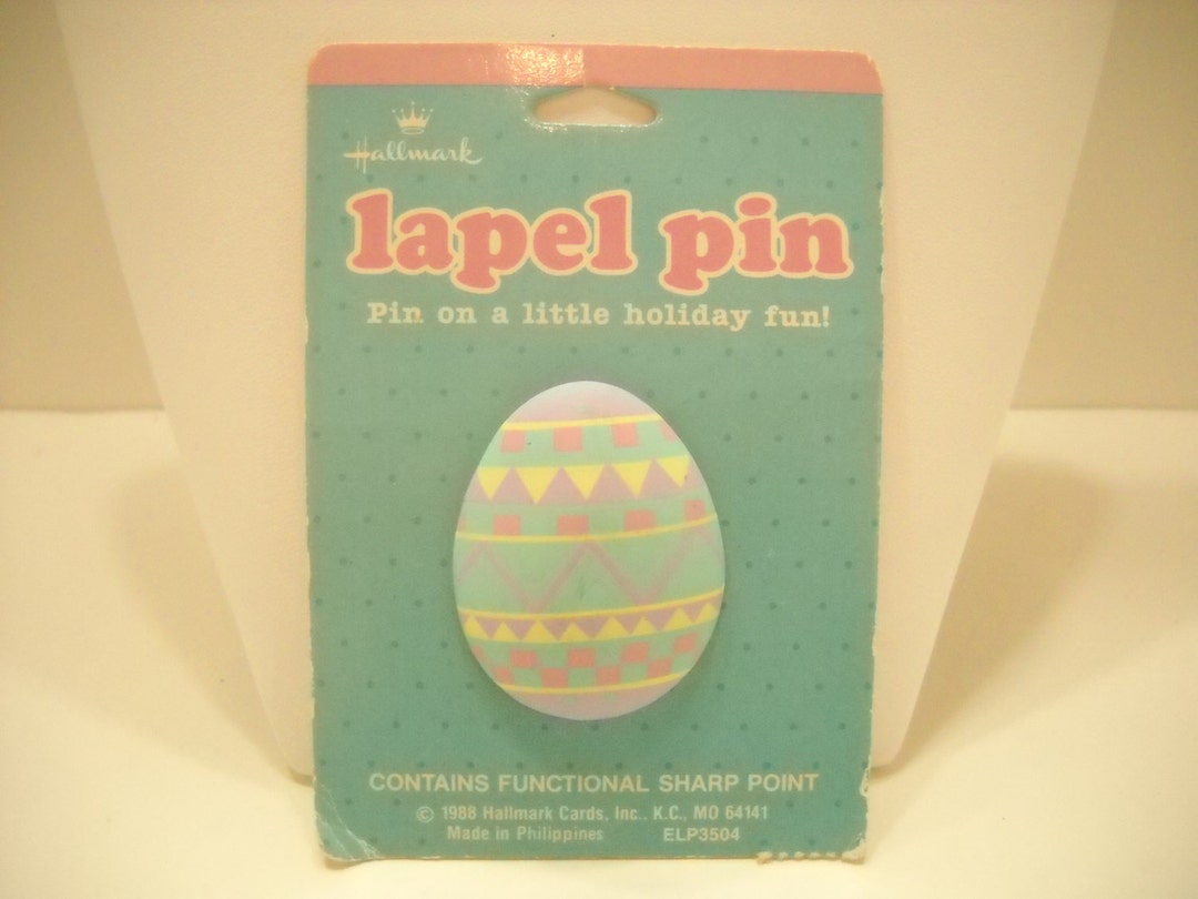 Vintage 1988 Hallmark Easter Egg Lapel Pin 1578 - Etsy
