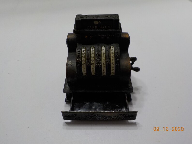 Vintage Enesco Miniature Cast Iron National Cash Register (13) Pencil ...
