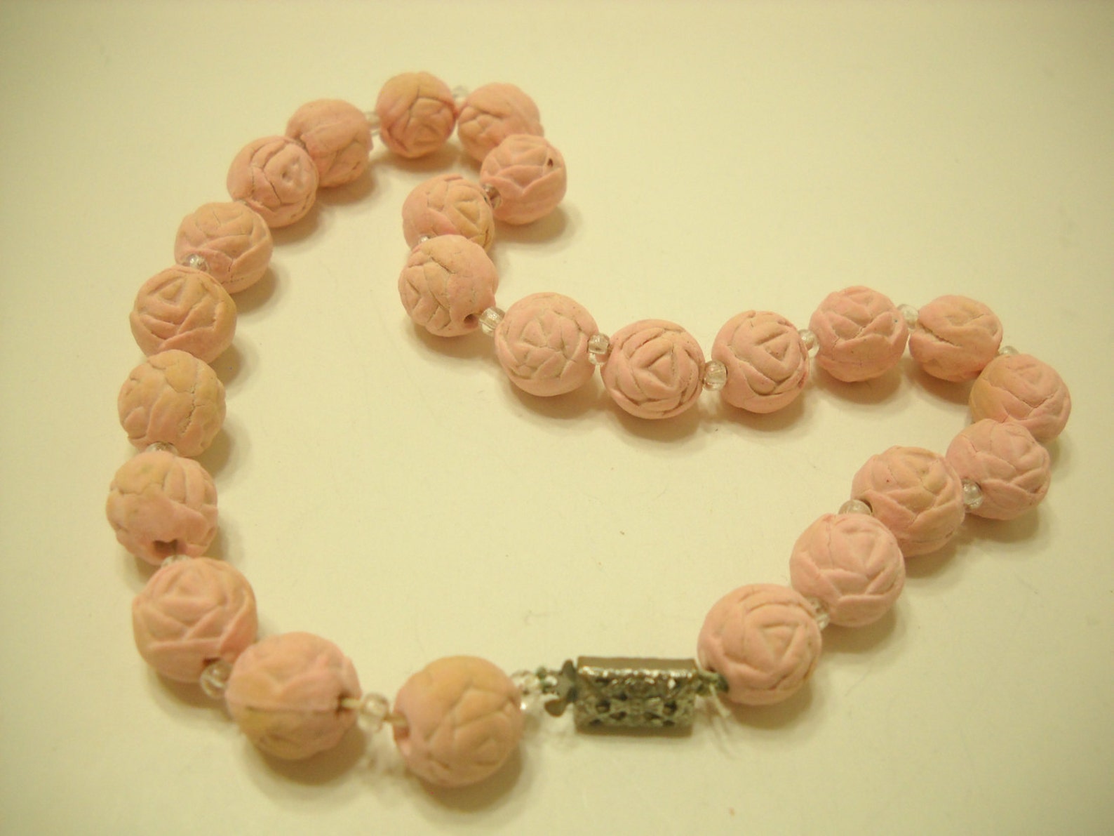 Vintage 12" Light Pink Choker Necklace (8856) - Etsy