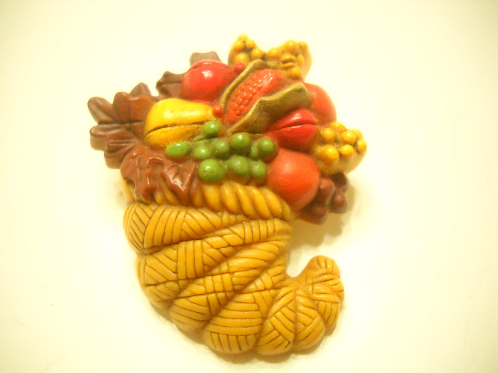 Vintage 1980s Hallmark Cornucopia Brooch 612 - Etsy