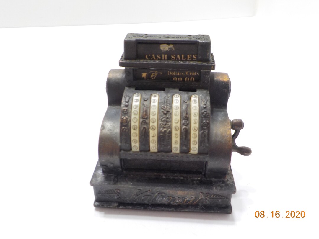 Vintage Enesco Miniature Cast Iron National Cash Register (13) Pencil ...
