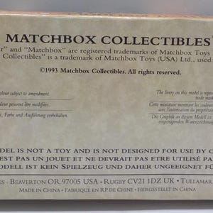 Vintage 1993 Matchbox Models of Yesteryear Collectibles (34) 1933 Cadillac Fire Wagon - Etsy