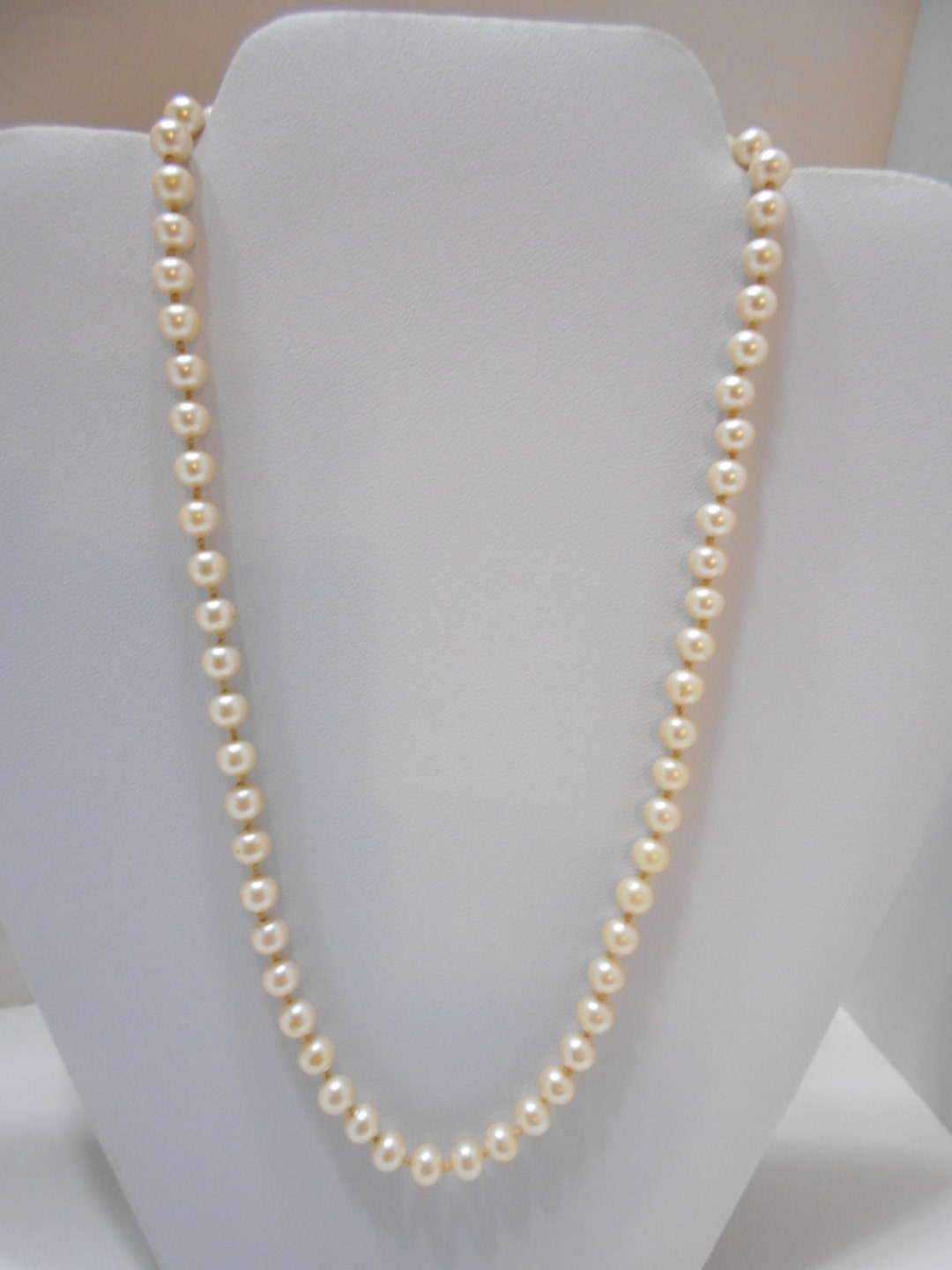 Vintage Marvella Faux Pearl Necklace (7098) 6mm - Etsy