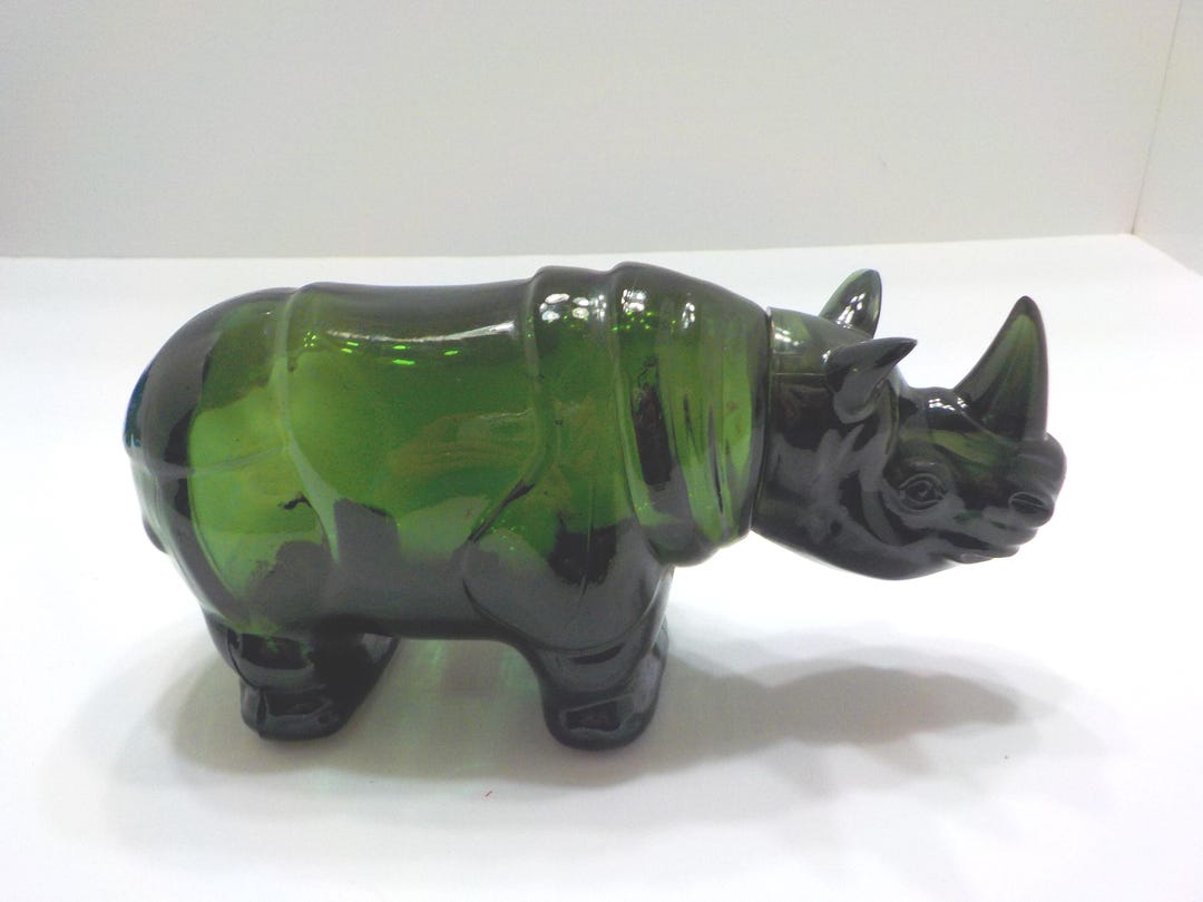 Vintage Avon Big Game Rhino (19) Empty Glass Decanter - Etsy