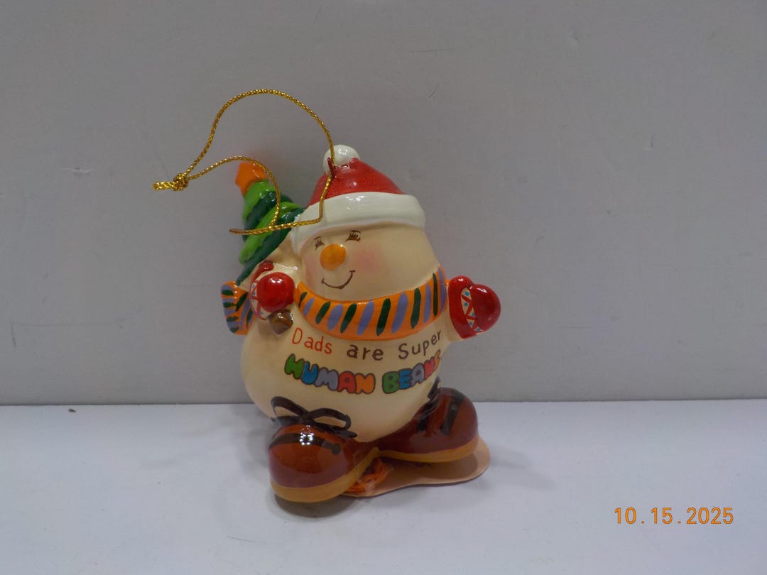 Vintage Enesco Human Bean Figurine (32-1) Dads Are Super Human Beans ...