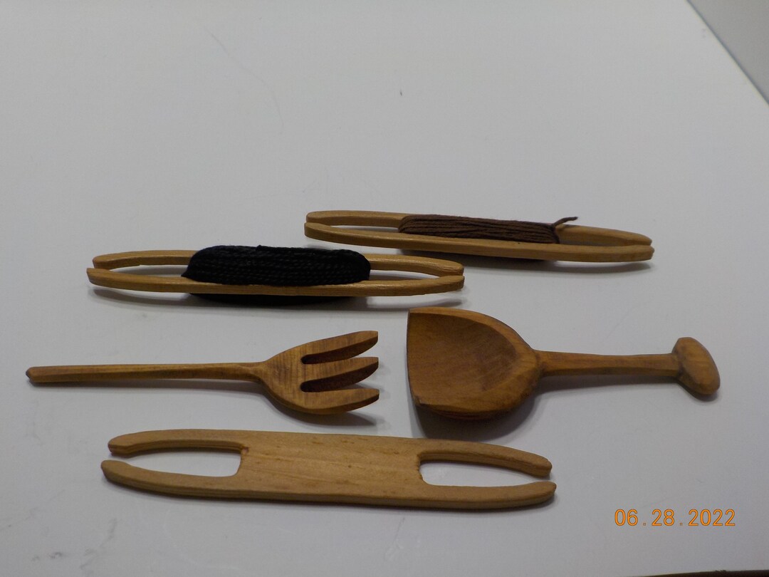 Vintage Wooden Weaving Shuttles (5) Weaving Spoon & Fork - Etsy