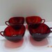 Four Vintage Ruby Red Indiana Glass Coffee Cups 1-A Anchor - Etsy