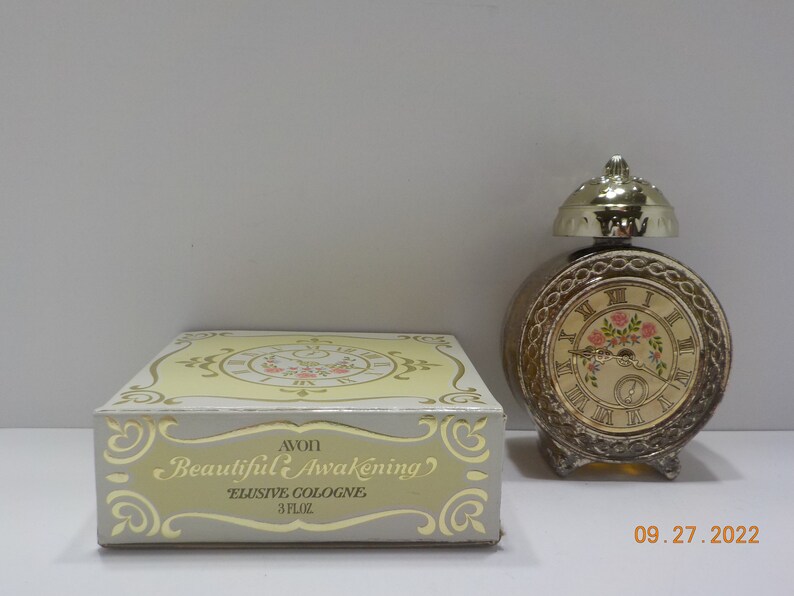 Vintage Avon Beautiful Awakening Clock Decanter 16-A 3 Fl. - Etsy