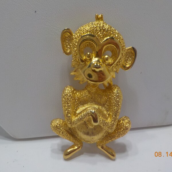 Monkey Brooch - Etsy