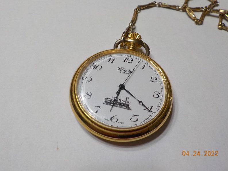Vintage Chantel Quartz Pocket Watch 9609 Swiss Madeworks - Etsy