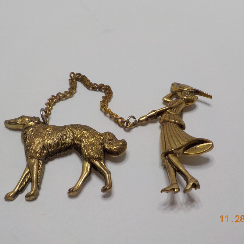 Vintage Dog Brooch - Etsy