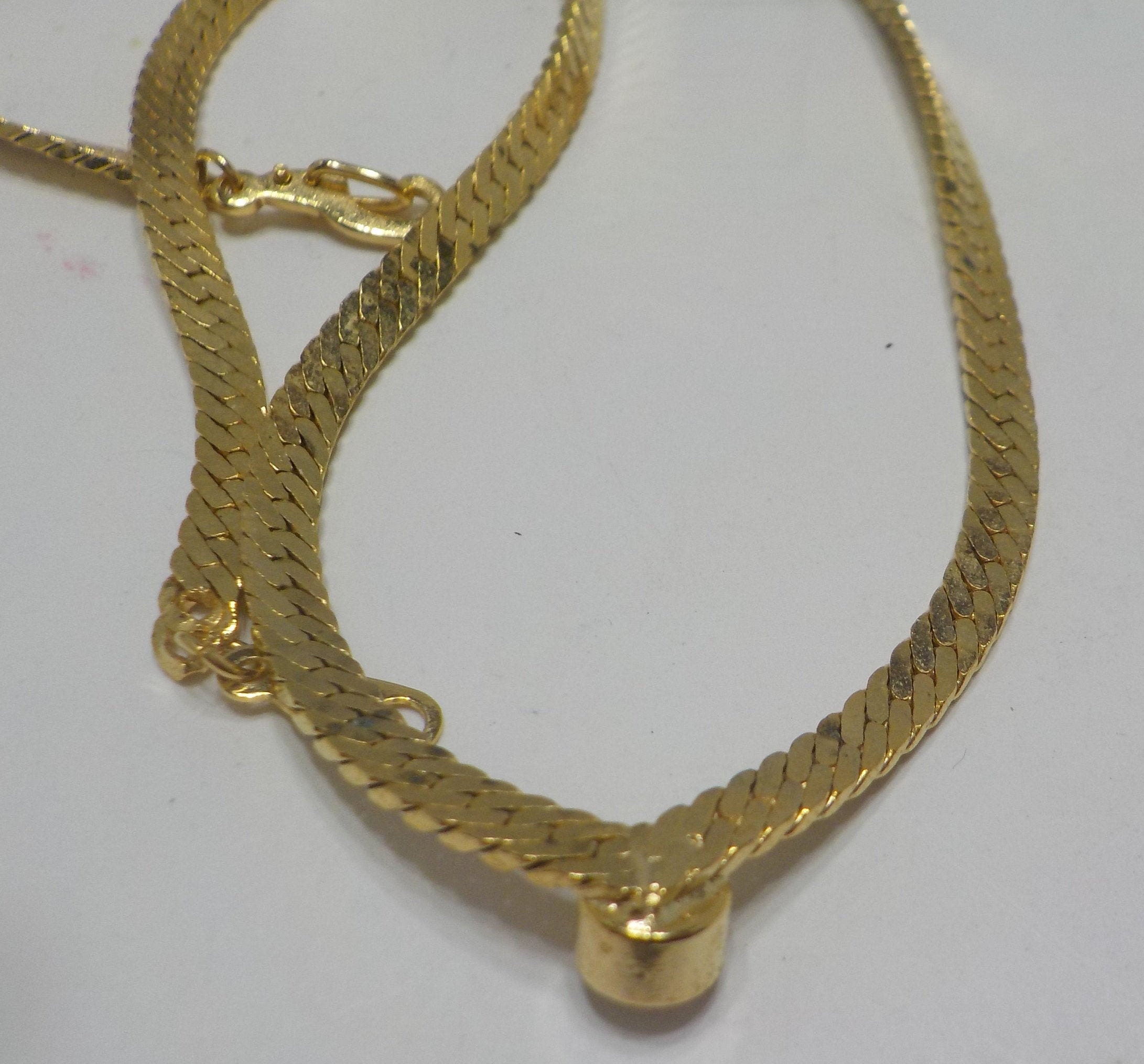 Vintage Rhinestone v Shaped Chain Necklace 8165 - Etsy UK